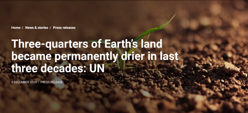 Three-quarters of Earth’s land became permanently drier in last three ...