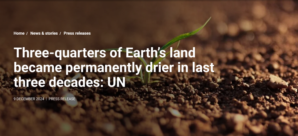 Three-quarters of Earth’s land became permanently drier in last three ...