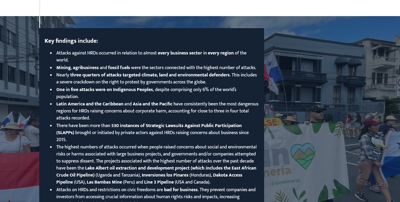 Defending rights and realising just economies: Human rights defenders ...